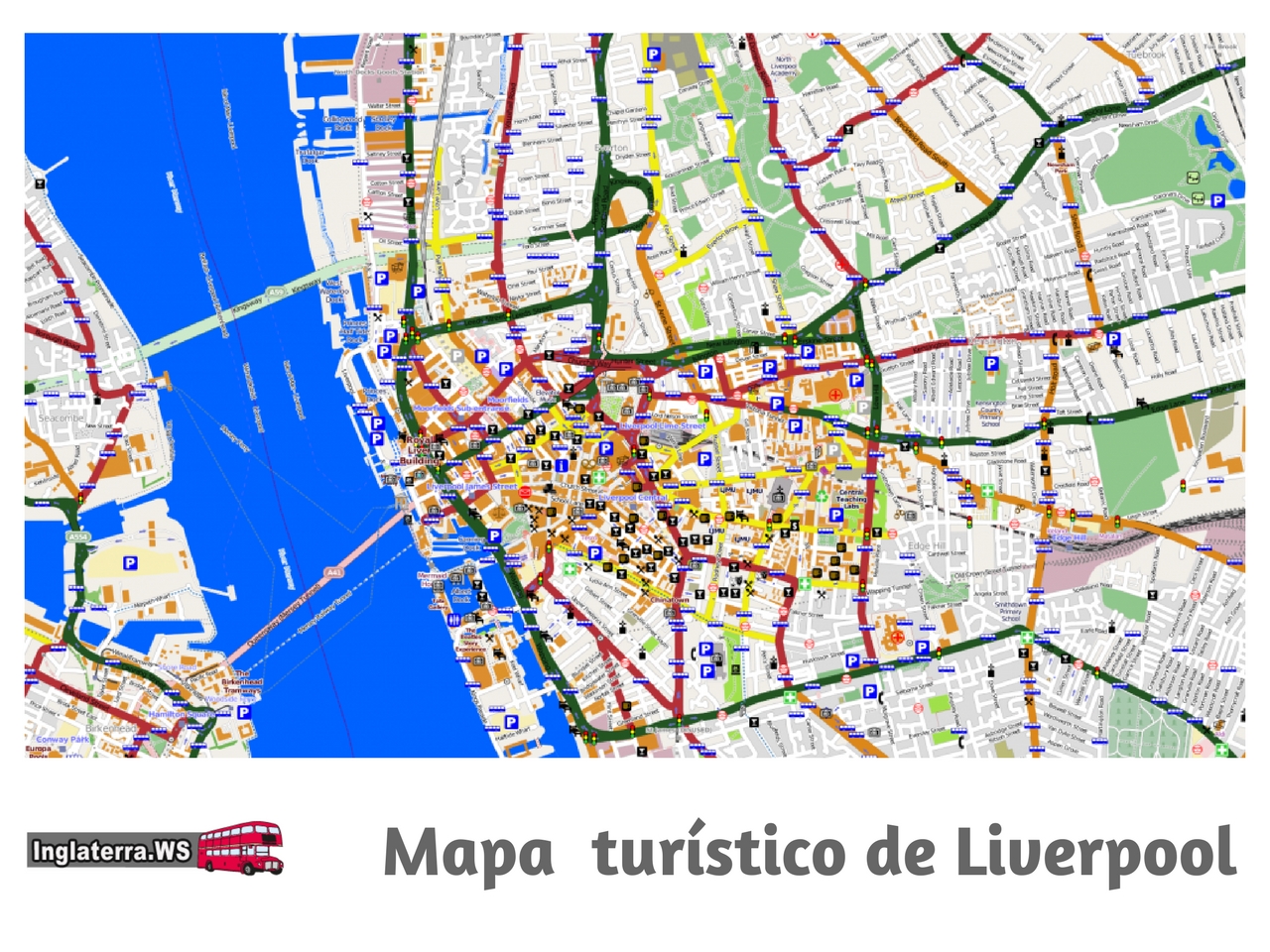 Mapa de Liverpool - Inglaterra.ws